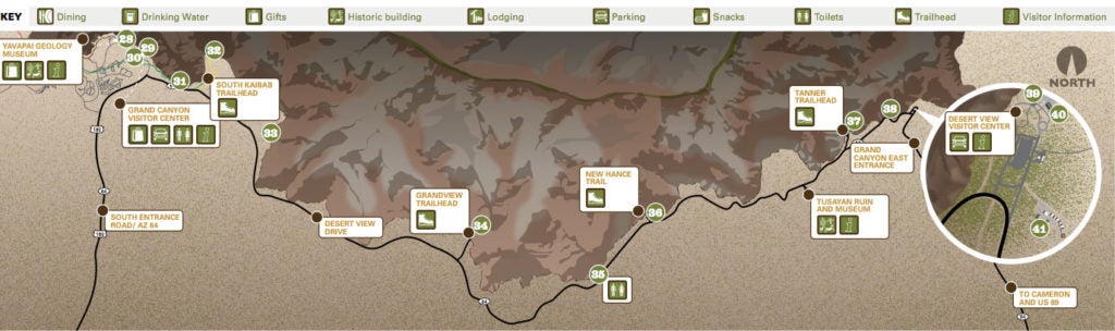 South Rim: Desert View Drive in the Grand Canyon