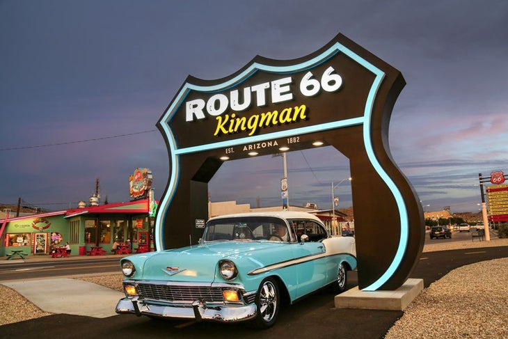 Kingman, Ariz., the King of Route 66, South of Grand Canyon